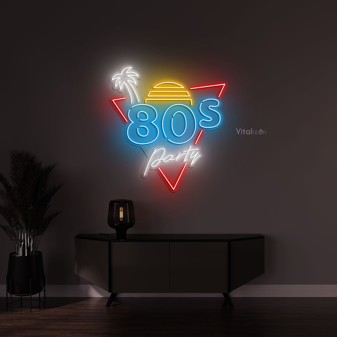 80's Party Neon Signs, Retro Party LED Lights, 80s Event Decor, Neon ...