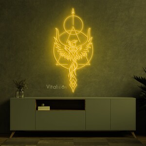 Phoenix Neon Light, Phoenix Neon Art, Phoenix Tattoo Wall Decor ...