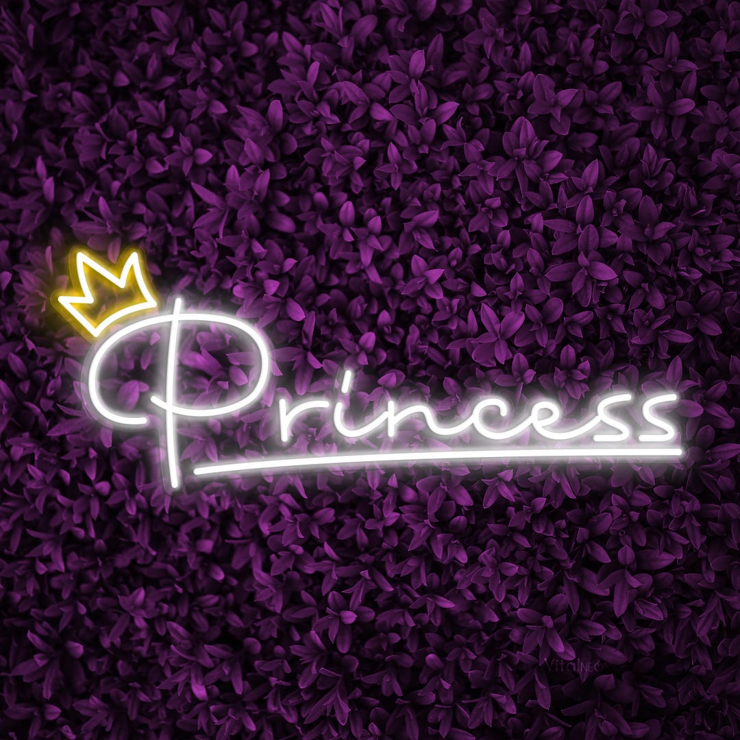 Princess Neon Sign LED Light Crown Wall Art Girls Bedroom Room Decor - Etsy