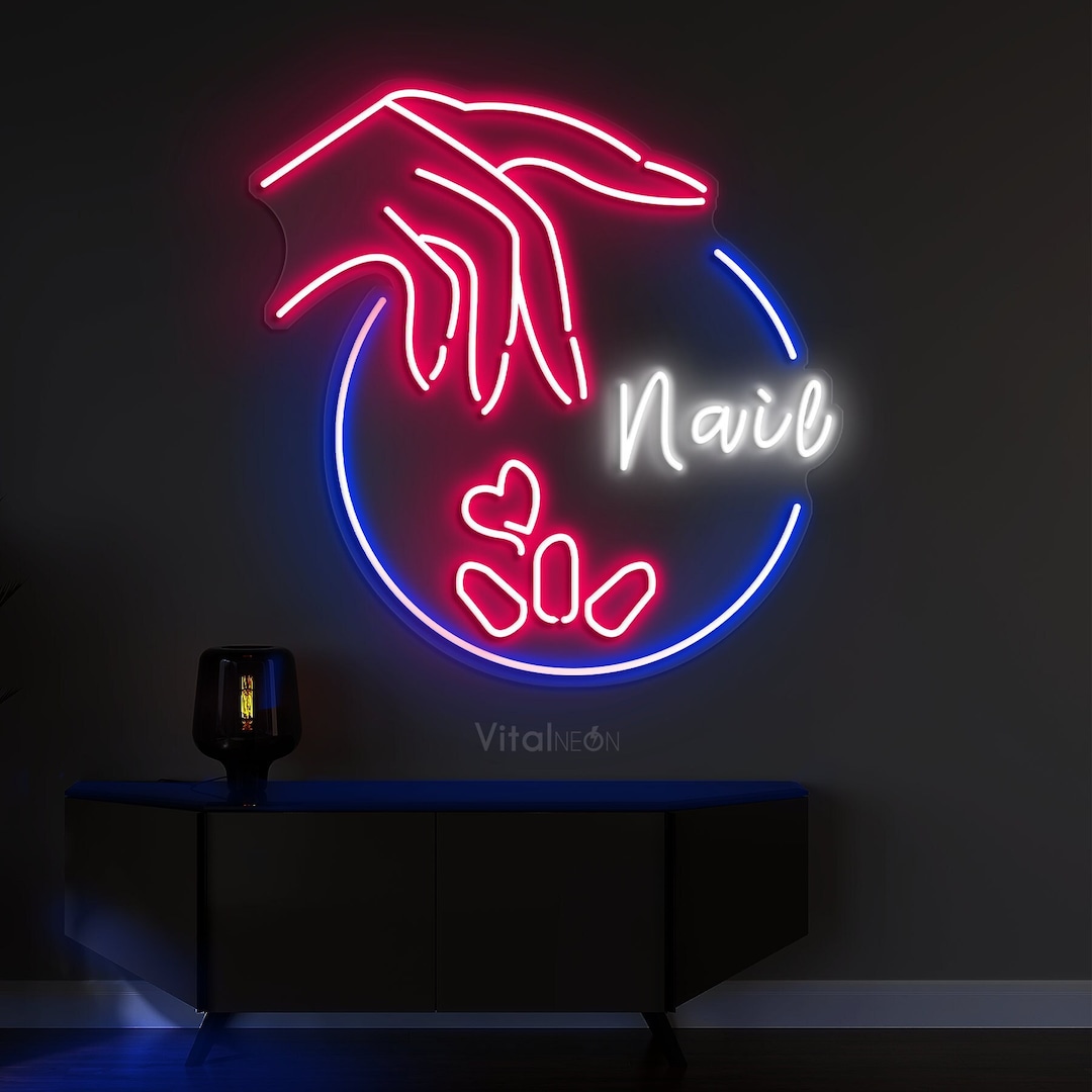 Nails Neon Sign, Nail Neon Wall Light, Wall Decor for Nail Salon and ...