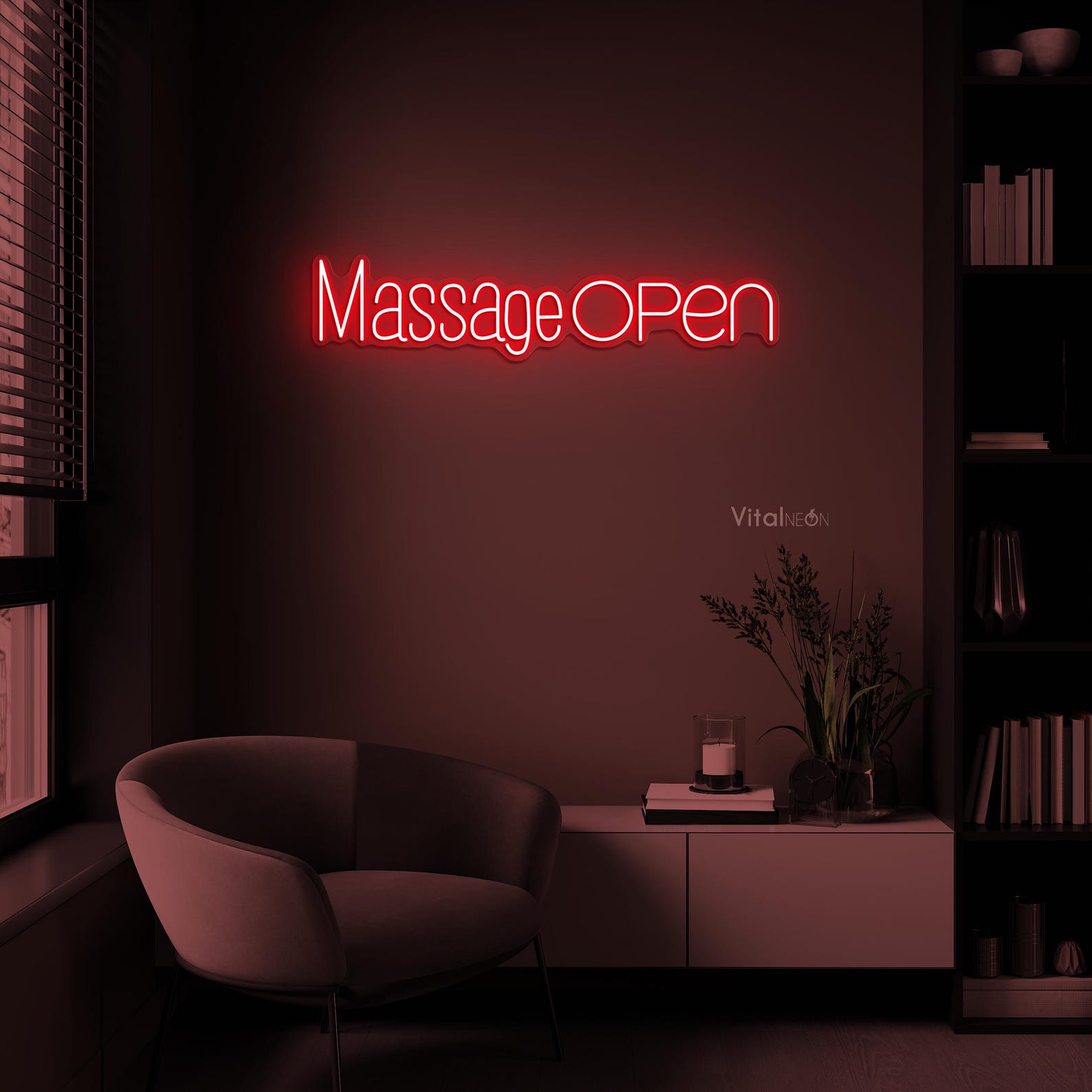 Massage Open LED Neon Sign Spa Wall Art for Therapy Room Salon Decor - Etsy