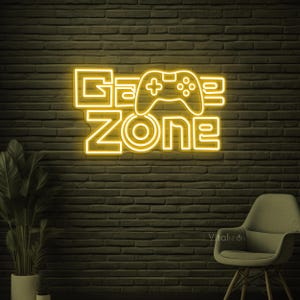 Game Zone Neon Sign, Game Zone LED Light, Game Room Wall Decor, Game ...