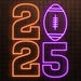 2025 Football Neon Sign, 2025 Football LED Light, 2025 Wall Art ...