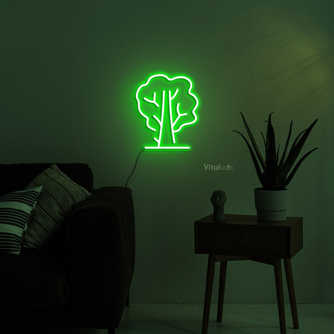 Tree Neon Sign, Family Tree LED Light Decor, Lucky Tree Wall Decoration ...