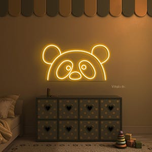 Panda Neon Sign, Panda LED Light, Panda LED Wall Decor, Eye-catching ...
