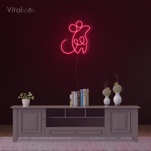 Rat Neon Sign, Rat LED Light Wall Decor, Mouse Hamster Led Neon Decor ...