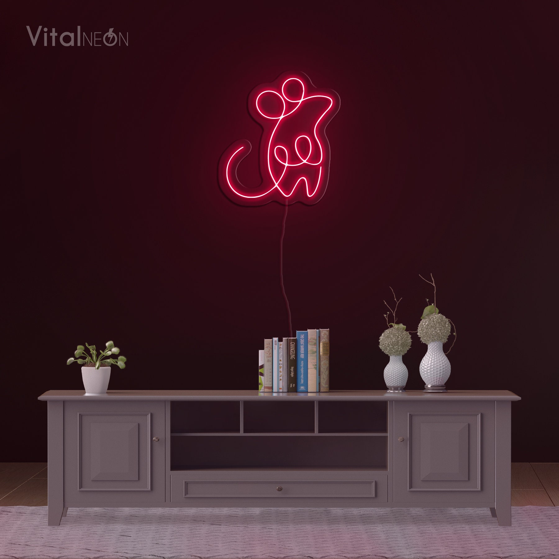 Rat Neon Sign, Rat LED Light Wall Decor, Mouse Hamster Led Neon Decor ...