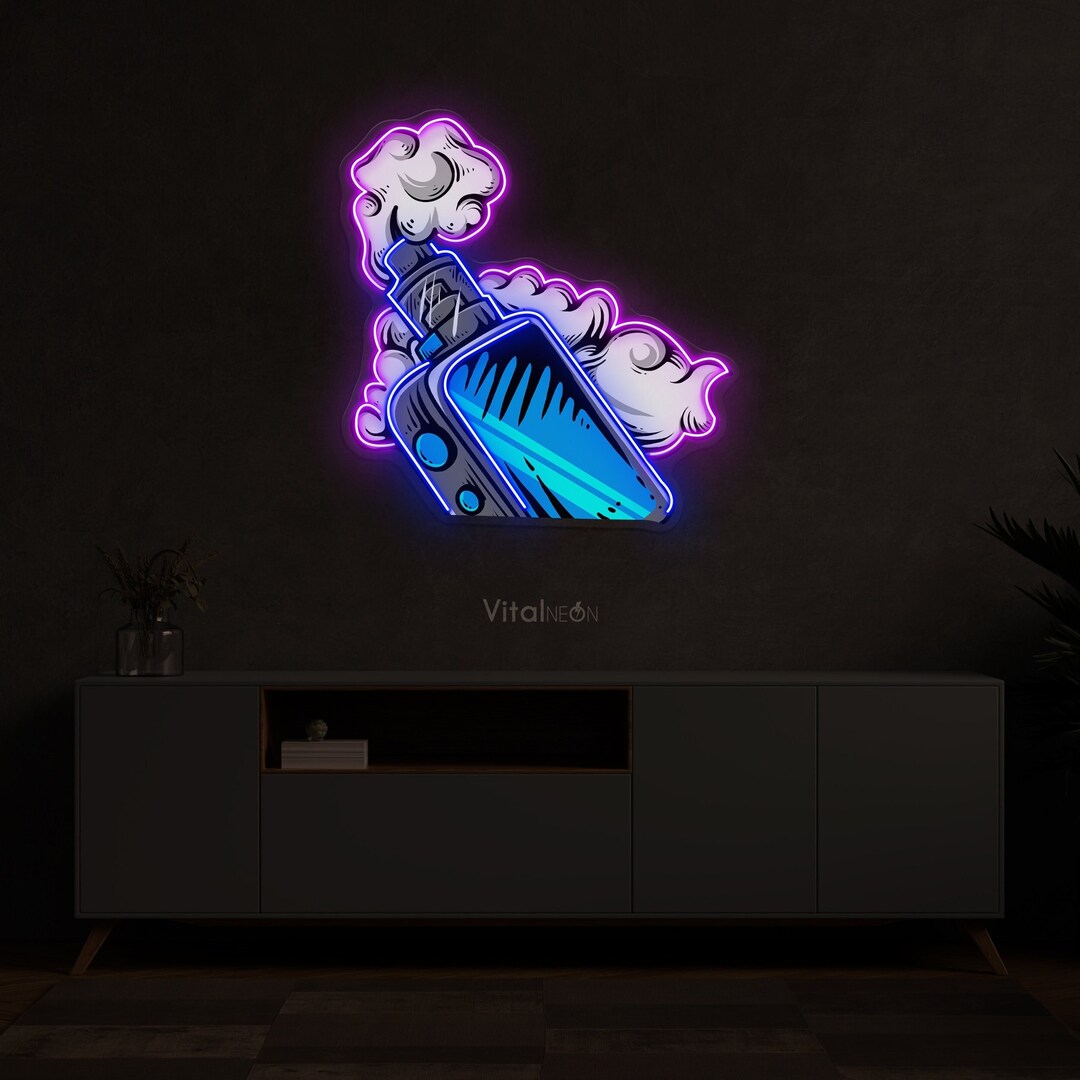 Vape Neon Sign, LED Pop Art for Shop & Home Decor, Game Room, Man Cave ...