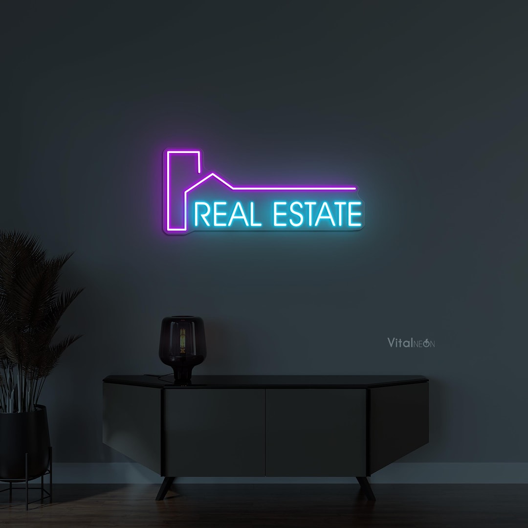 Real Estate Neon Sign LED Light Business Property Office Wall Art ...