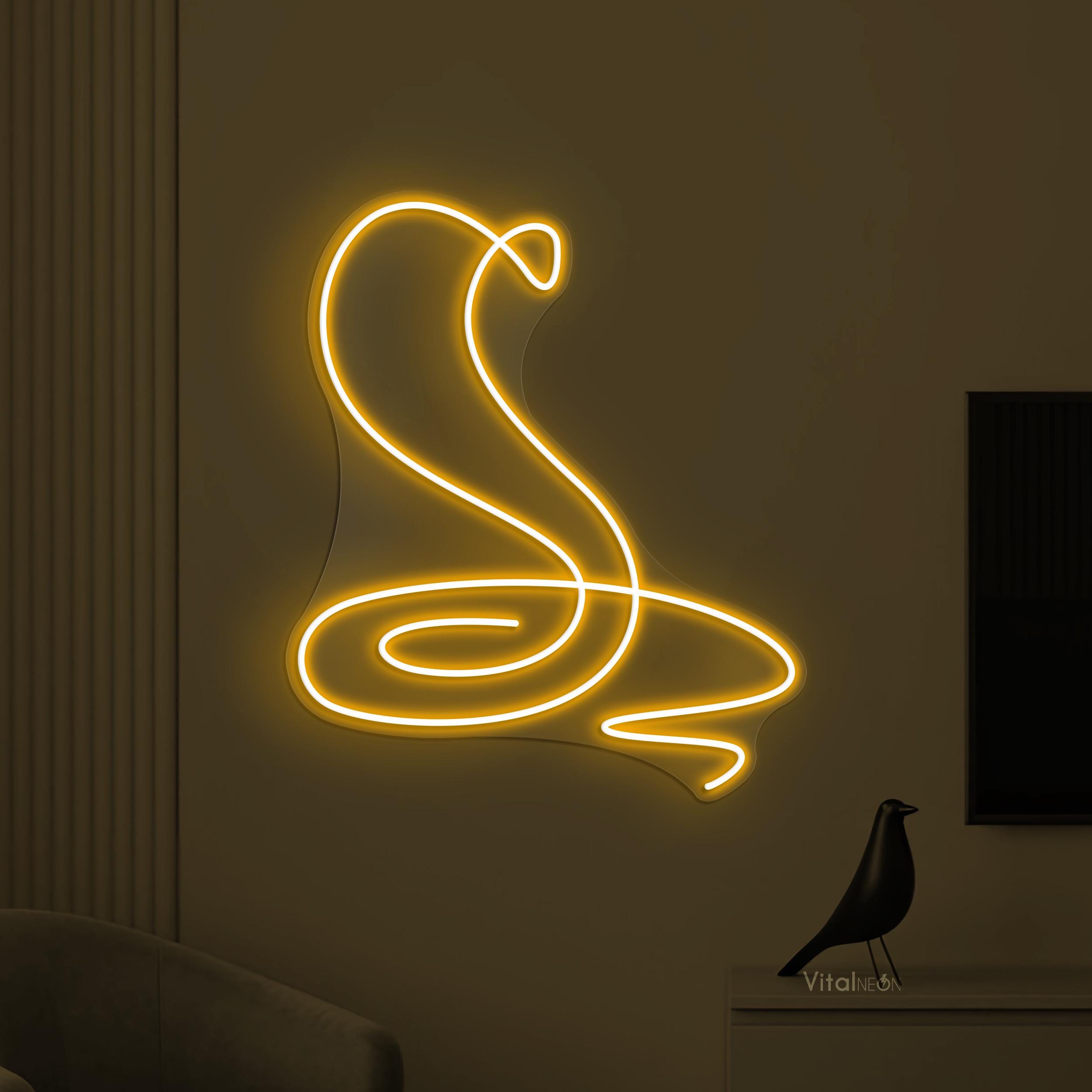 Snake Neon Sign, Cobra LED Light, Animal Wall Art, Reptile Decor - Etsy