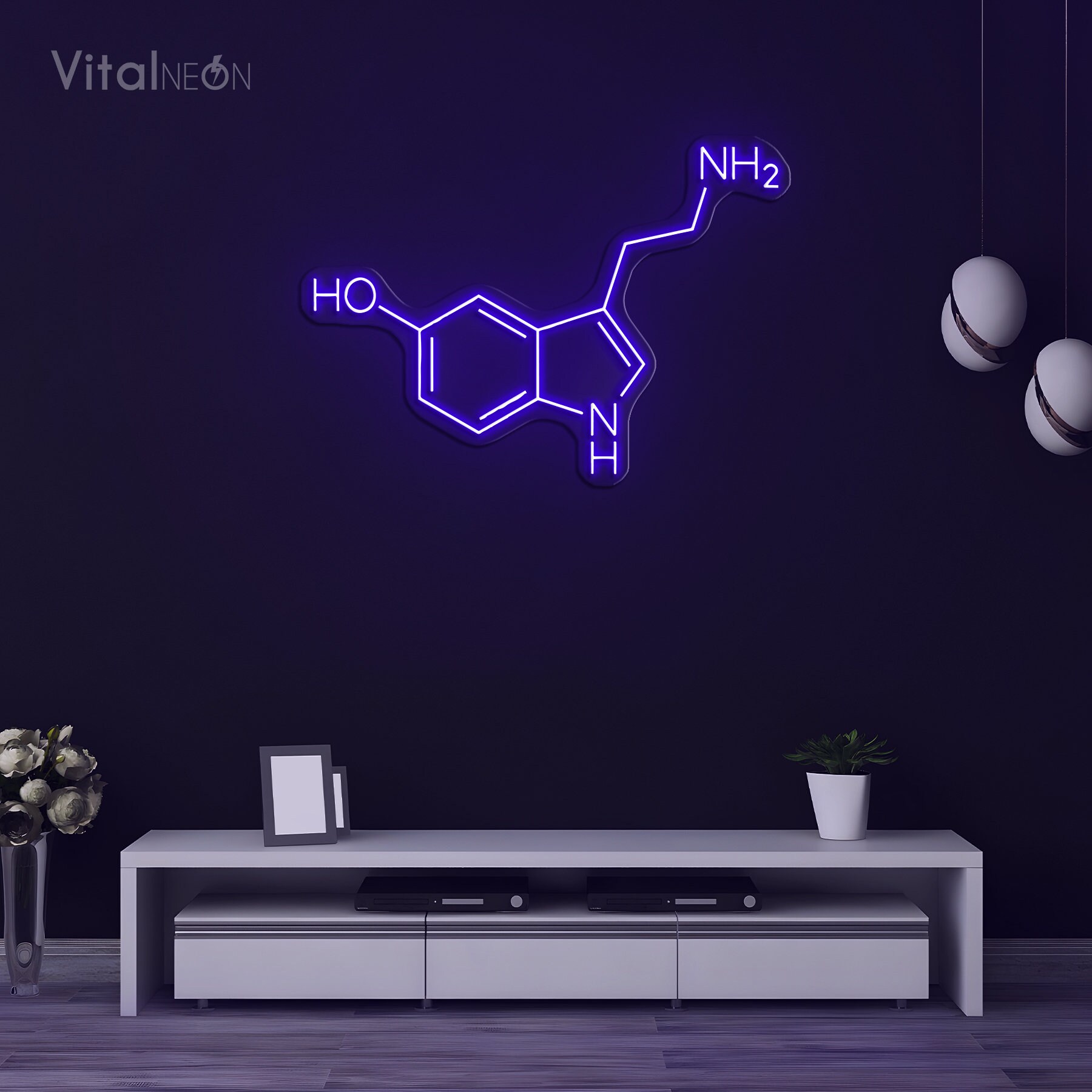 Serotonin Molecule Neon Sign, Science Chemistry Art Decor - Etsy
