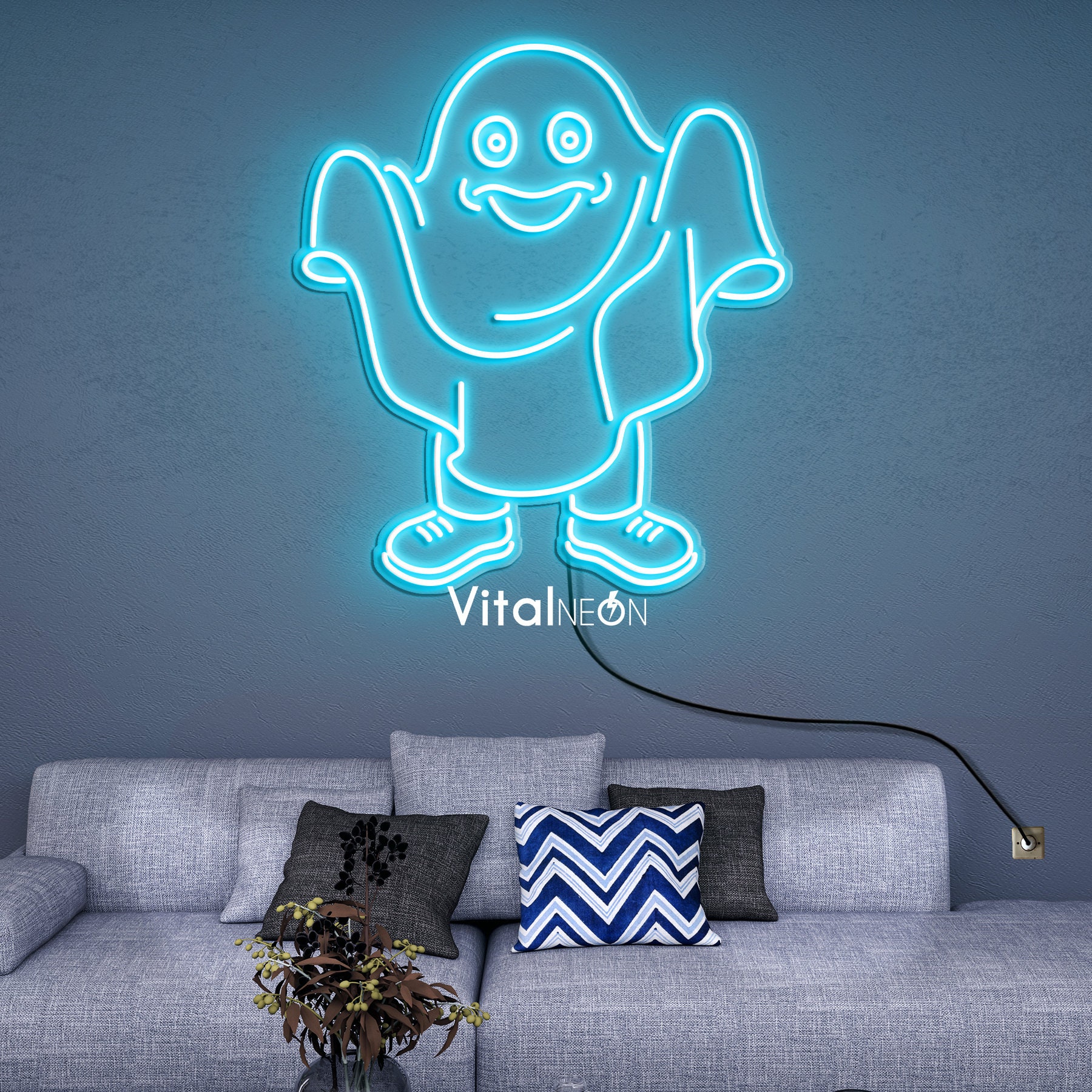 Ghost LED Neon Sign, Spooky Halloween Decoration, Wall Decor, Neon Sign ...