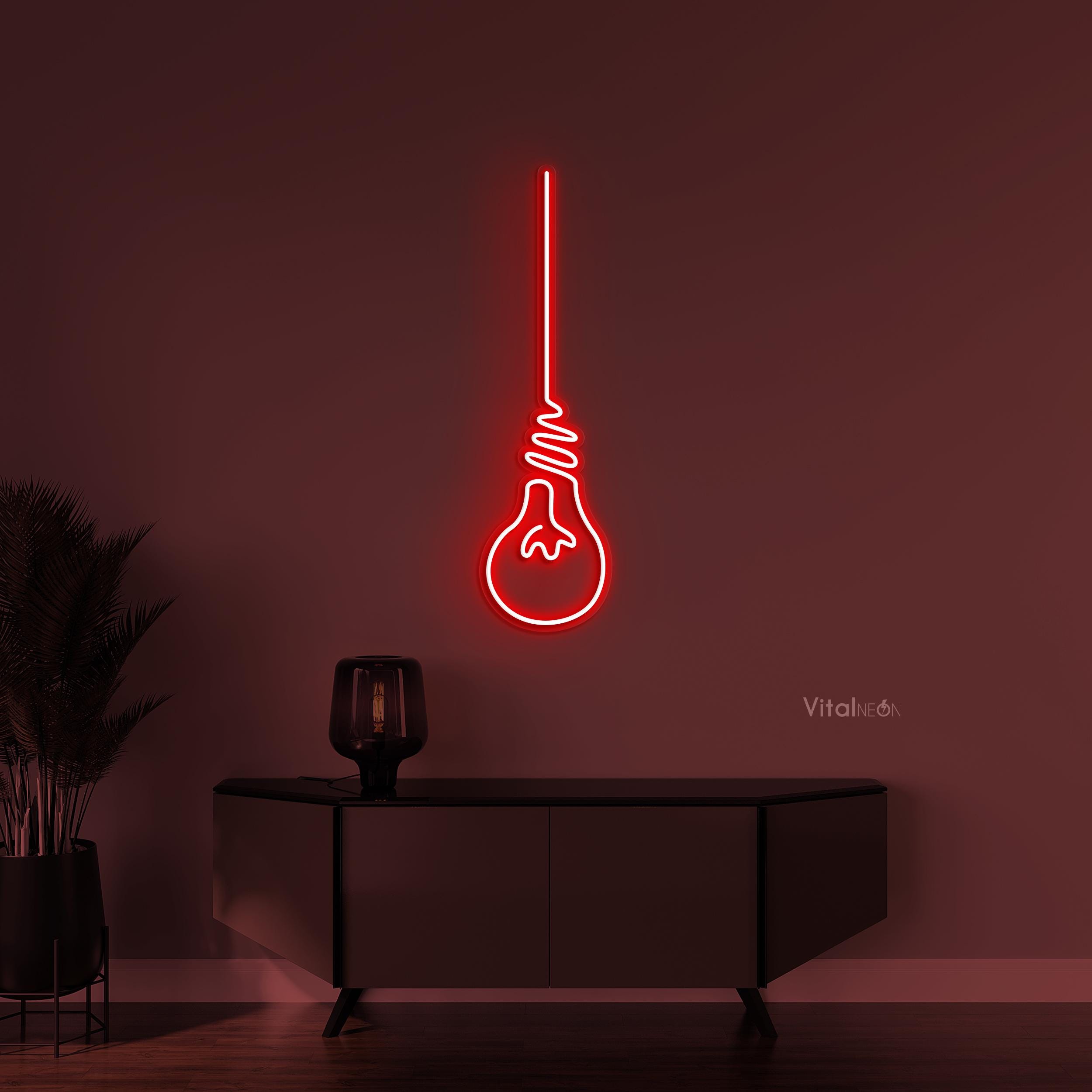 LED Neon Sign, Light Bulb Spark Art, Home Cafe Wall Decor - Etsy