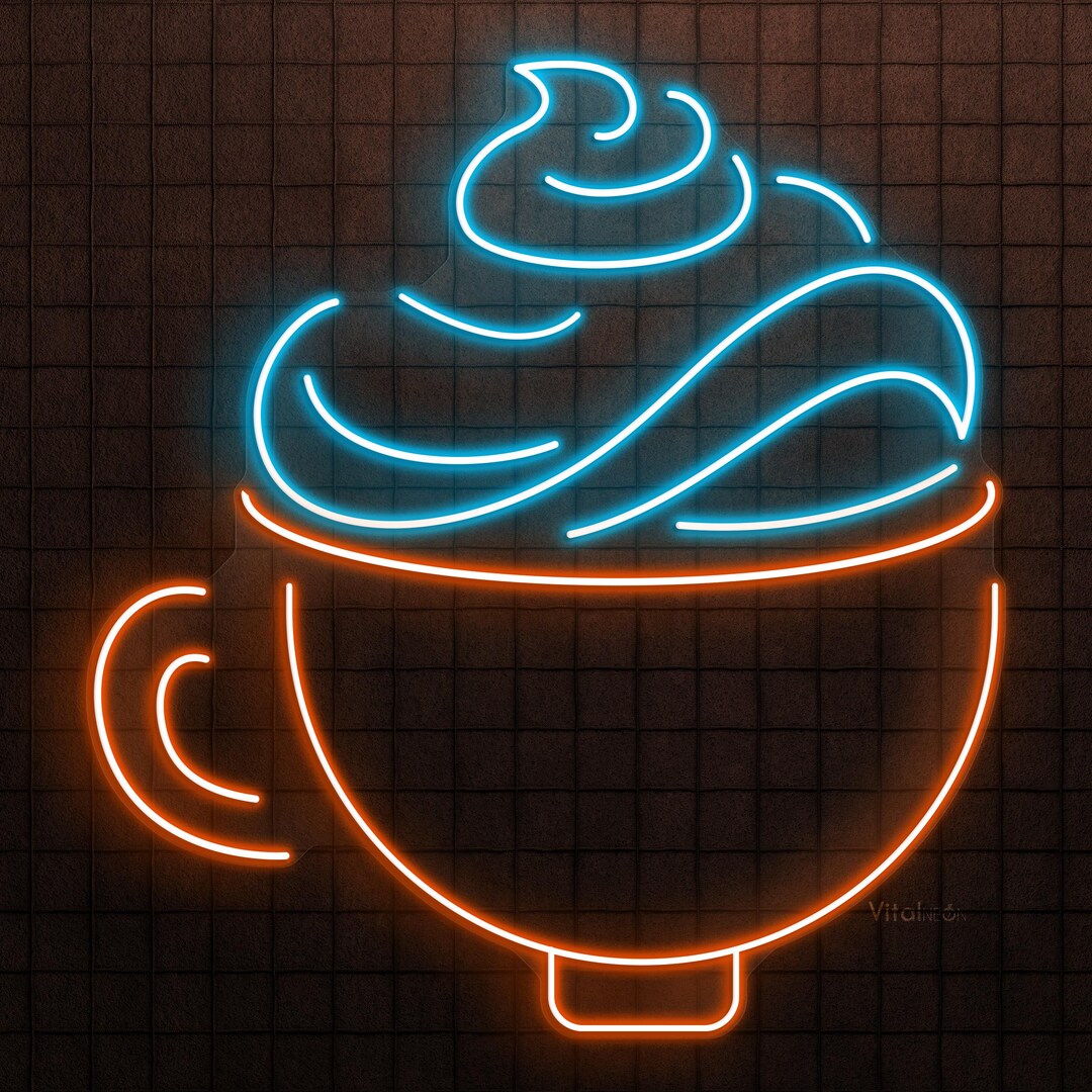 Coffee Cup Neon Sign, Cafe Bar Wall Art, Coffee Lover Gift - Etsy
