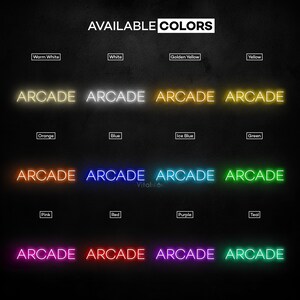 ARCADE Neon Sign, Retro Game Room LED Wall Decor - Etsy