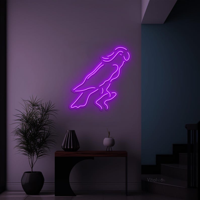 Macaw Parrot Neon Sign – Zoo LED Wall Art, Kids Room and Animal Decor ...