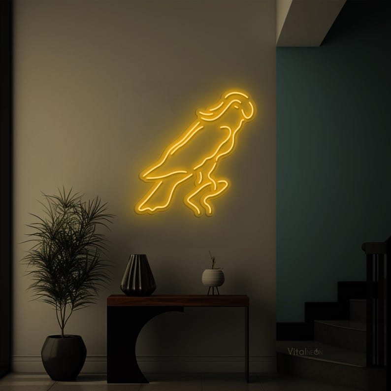 Macaw Parrot Neon Sign – Zoo LED Wall Art, Kids Room and Animal Decor ...
