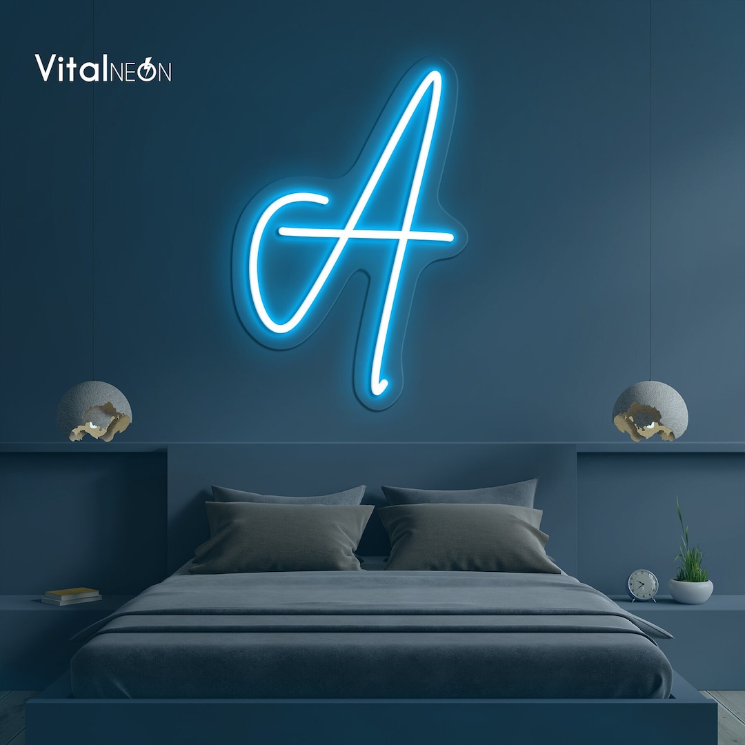 Custom Letter A-Z Neon Sign, Name Neon for Nursery, Girl's and Boys ...