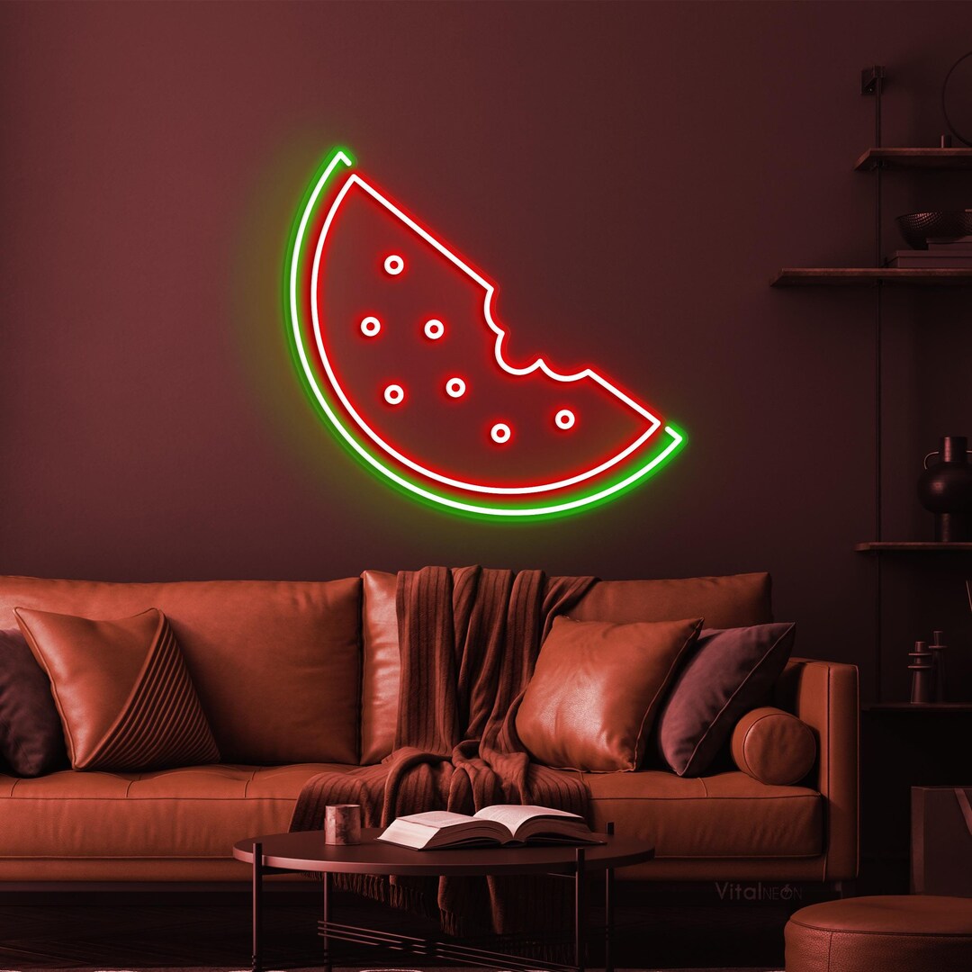 Watermelon Neon Sign, LED Watermelon Light, Watermelon Slice for Fruit ...