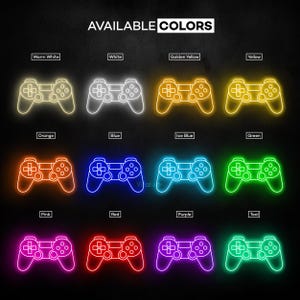 Game Console Neon Sign, Gamepad LED Light, Game Room Wall Decor, Game ...