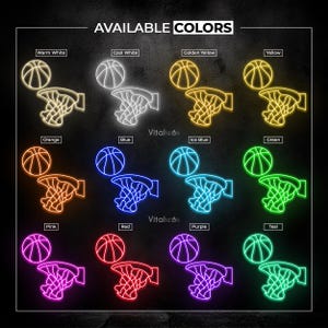 Basketball Hoop Neon Sign, Basketball Hoop LED Light, Basketball Club ...