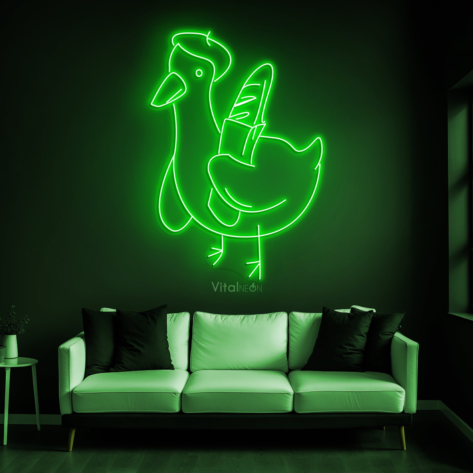 Duck Neon Sign, Animal Light for Kids' Room, Home Wall Art Decor, Cute ...