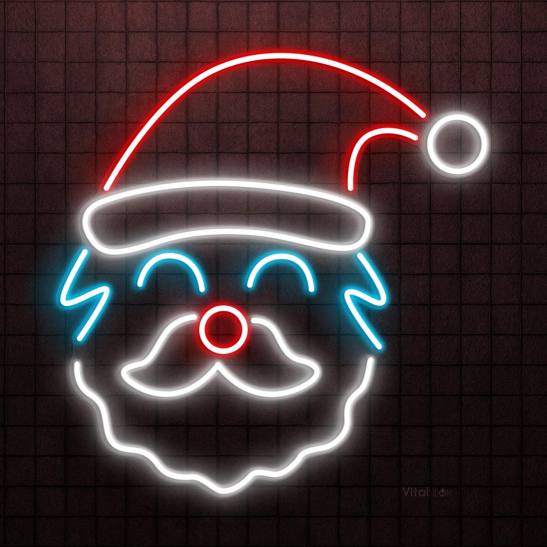 Santa Claus Neon Sign, Santa Claus LED Light, Father Christmas Wall ...
