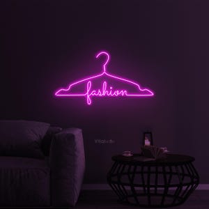 Fashion Neon Sign, Hanger LED Light, Fashion LED Neon Art, Home Wall ...
