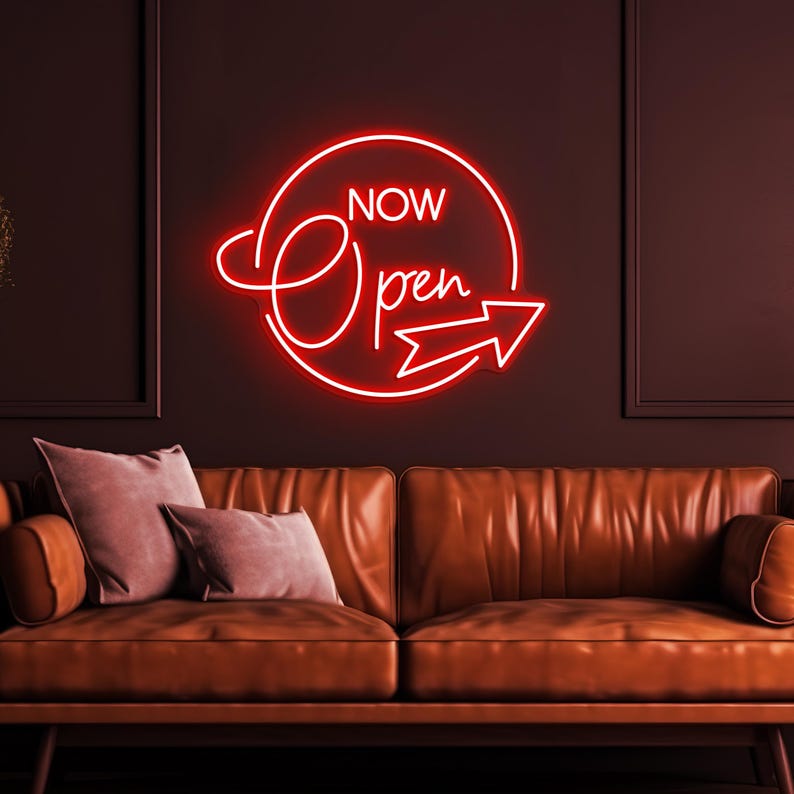 Now Open Neon Sign, LED Business Wall Decor - Etsy