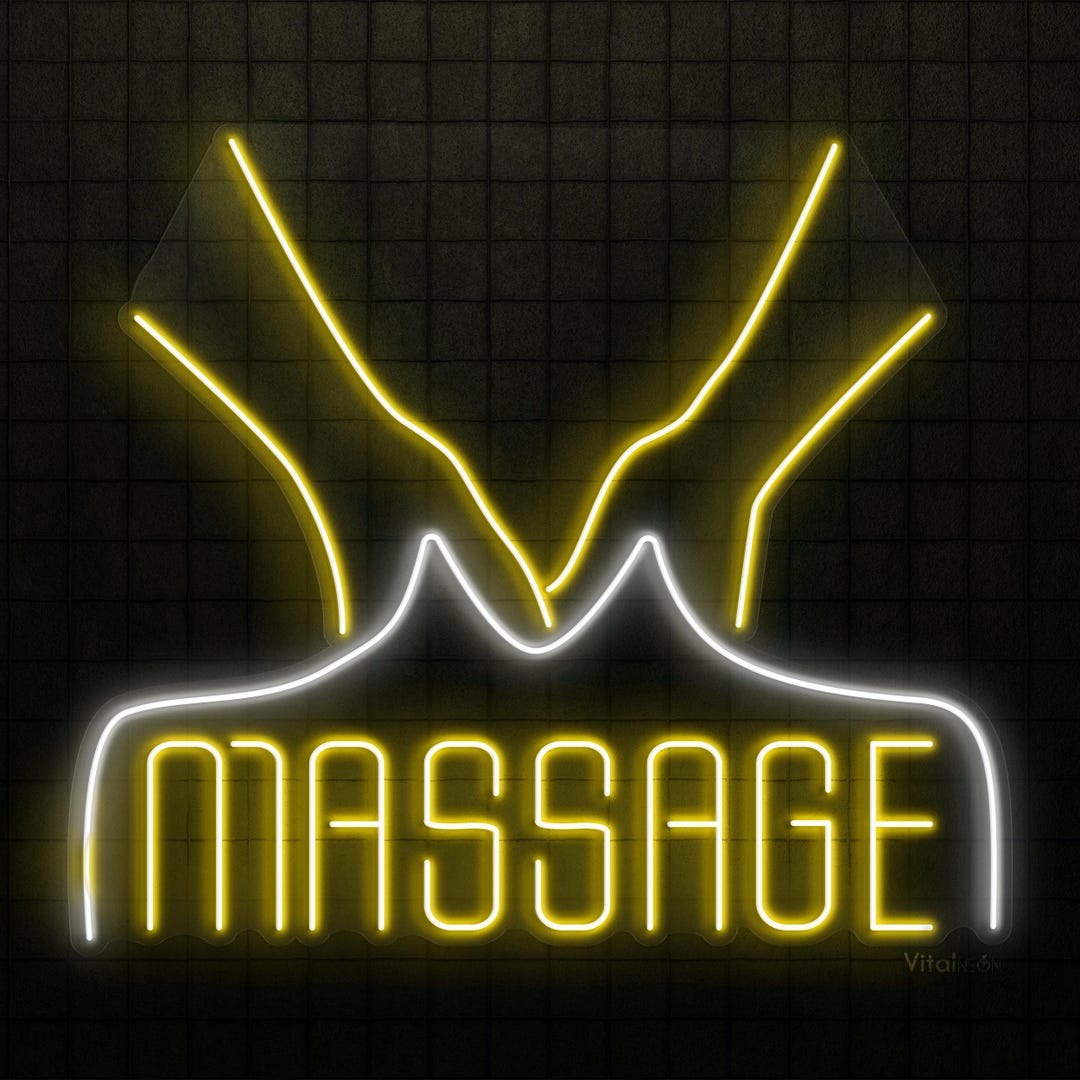 Massage Spa LED Neon Sign, Wellness Center Studio Home Wall Art Decor ...