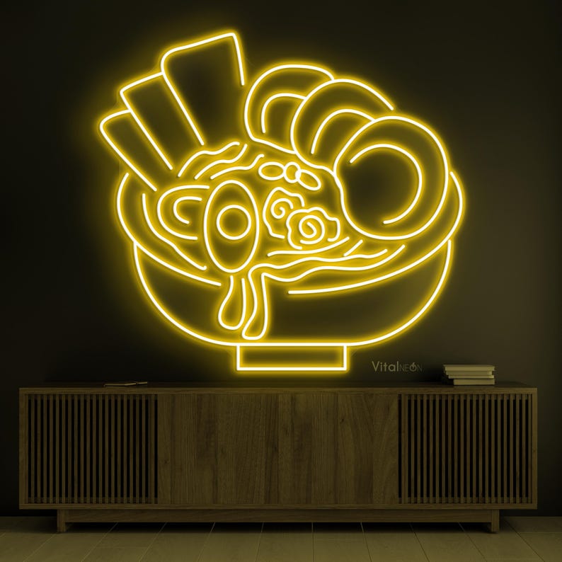 Ramen Bowl Neon Sign, Japanese Restaurant LED Wall Decor - Etsy UK