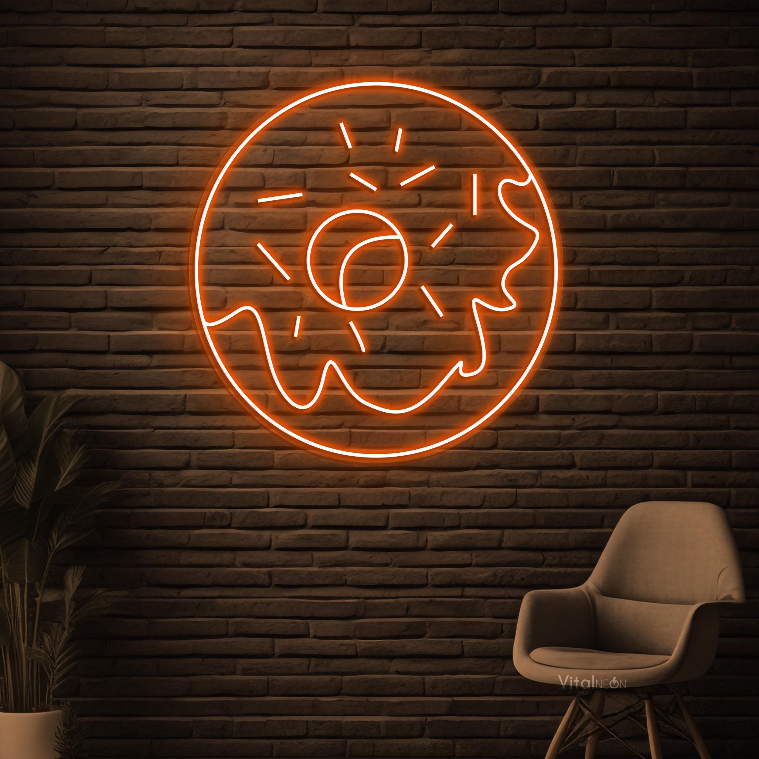 Donut Neon Sign, Donut LED Sign, Yummy Donut Wall Decor, Sweet Treat ...