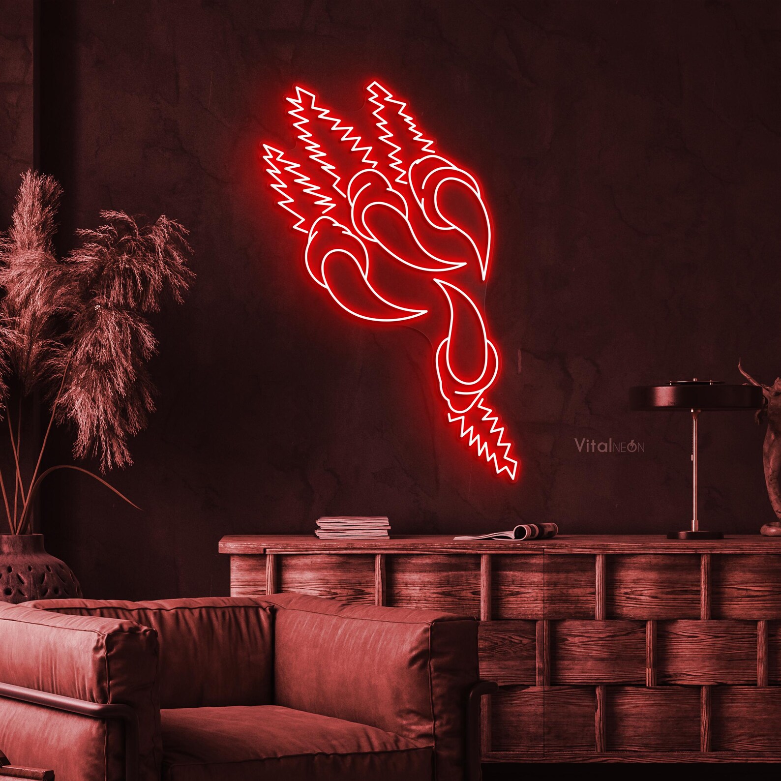 Claws LED Neon Sign Sharp Claws Wall Art for Game Room Home Birds Decor ...