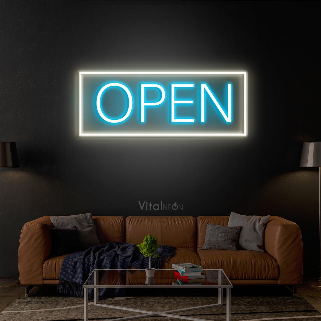 Open Neon Sign, Open Neon LED Light, Open LED Neon Art, Custom Open ...
