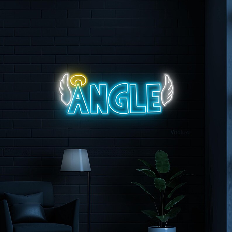 Angel Wings LED Neon Sign, Halo Decor, Girls Room Decor - Etsy