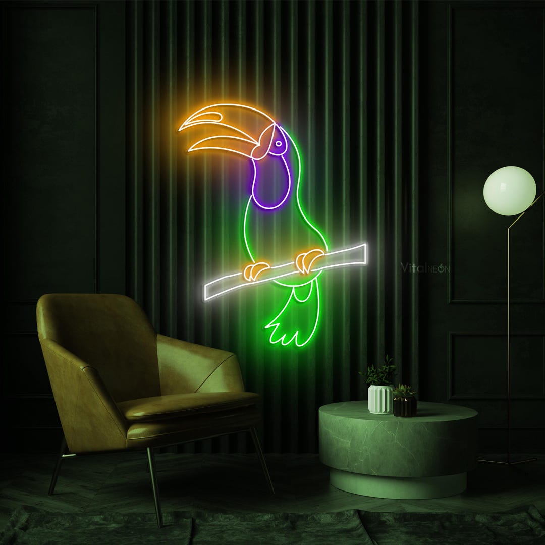 Toucan Neon Sign, Toucan LED Light, Toucan Bird LED Wall Art, Birds ...