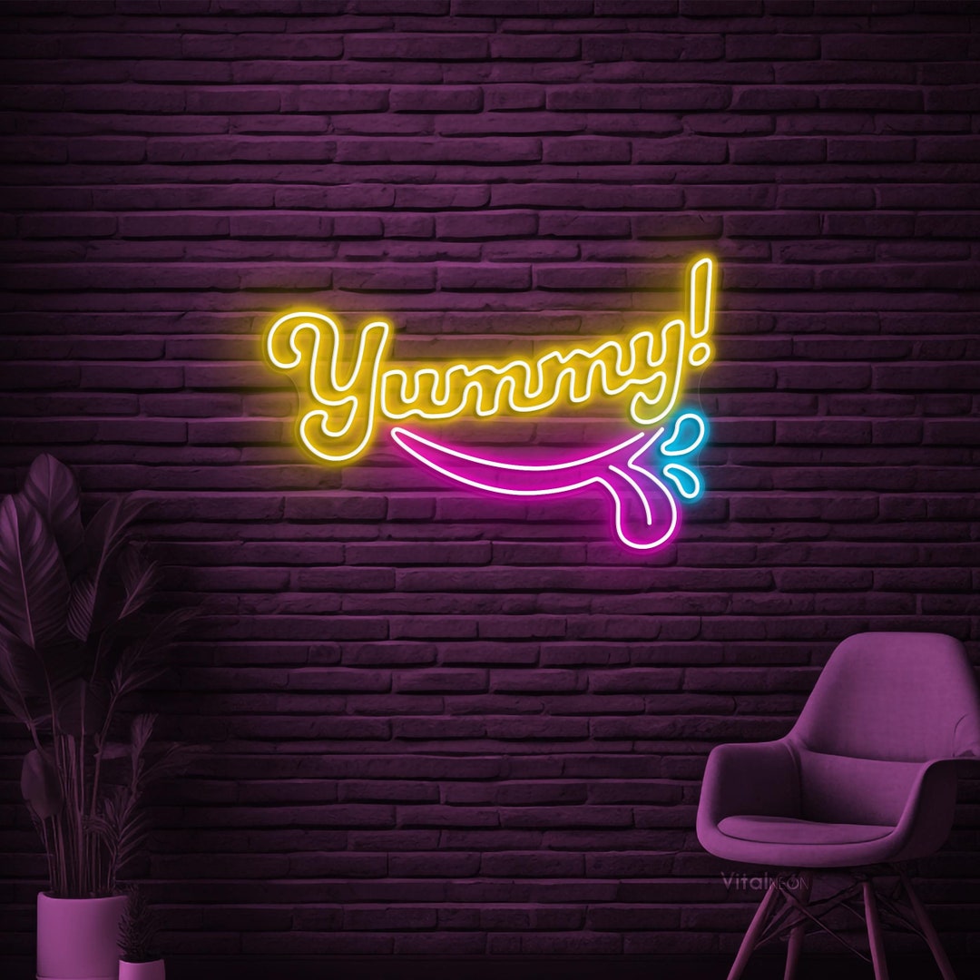 Yummy Neon Sign, Yummy LED Light, Restaurant Wall Decor, Dessert Shop ...