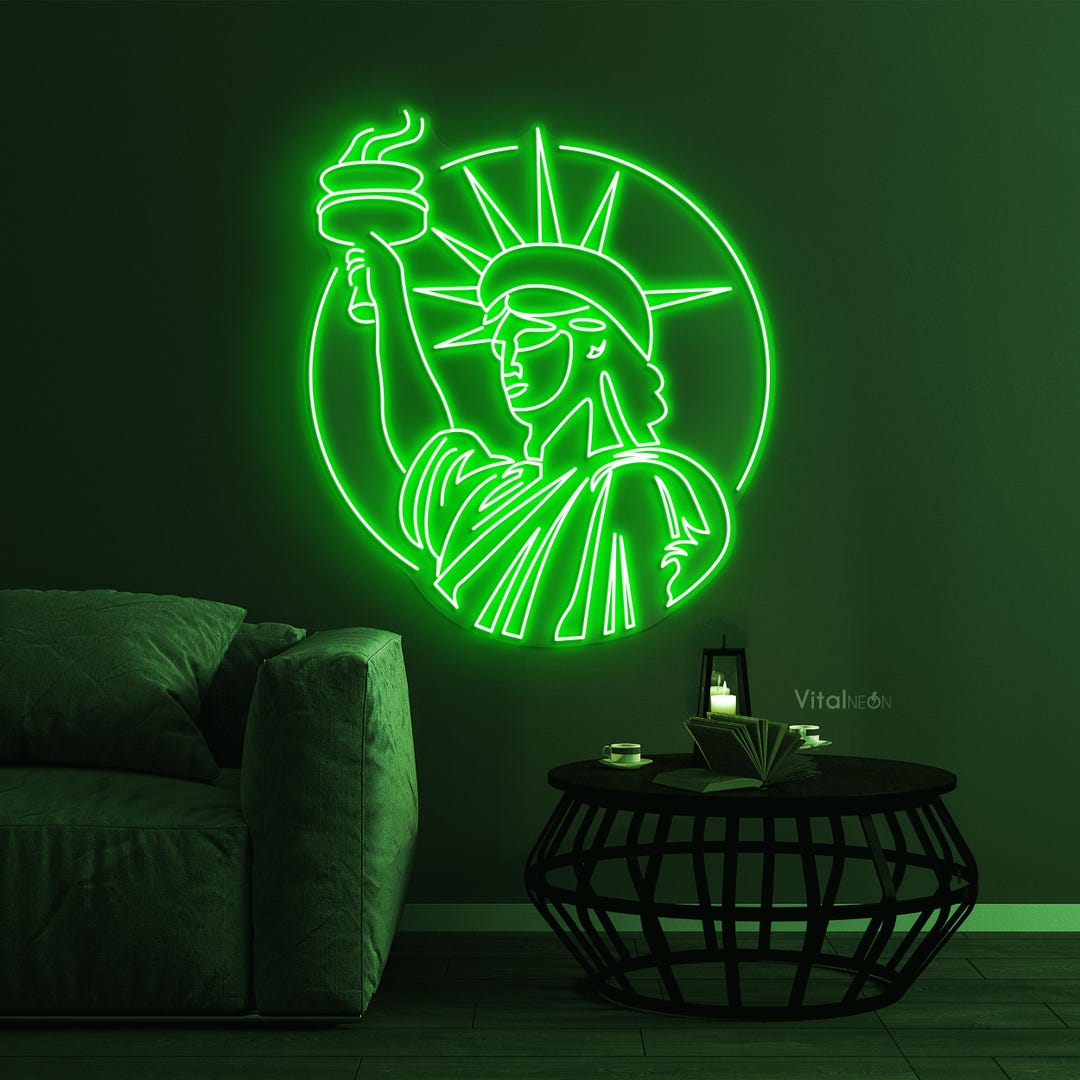 Statue of Liberty Neon Sign, Statue of Liberty LED Light, Custom Neon ...