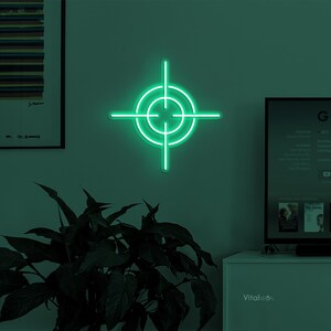 Target Neon Sign, Target LED Light, Game Room Wall Decor, Sports Shop ...