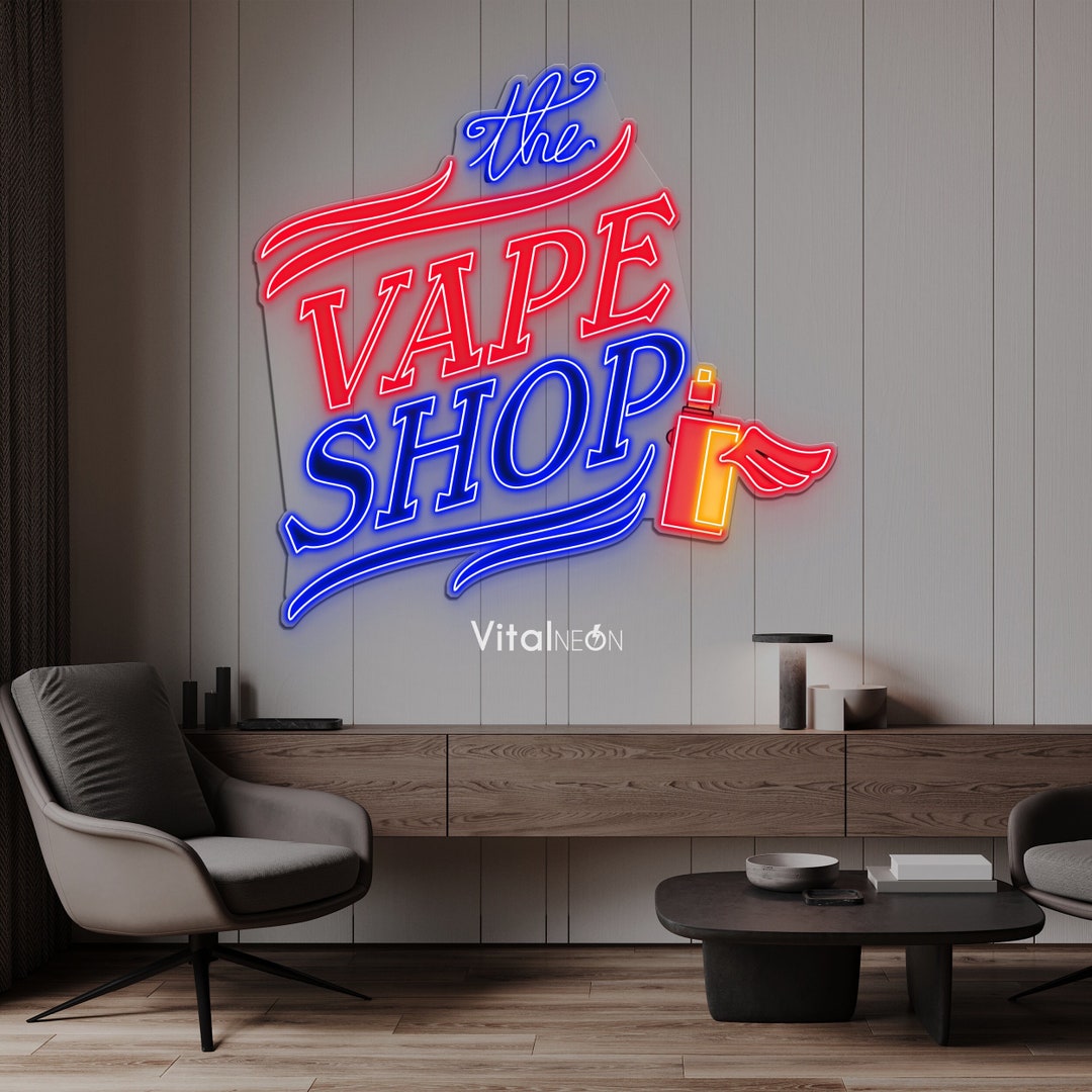 The Vape Shop Neon Light, Vape Pop Art Decor, Vape Sign for Smoke Shops ...
