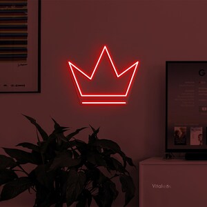 Crown Neon Sign, Crown LED Light, Queen Crown Wall Decor, Home Neon ...