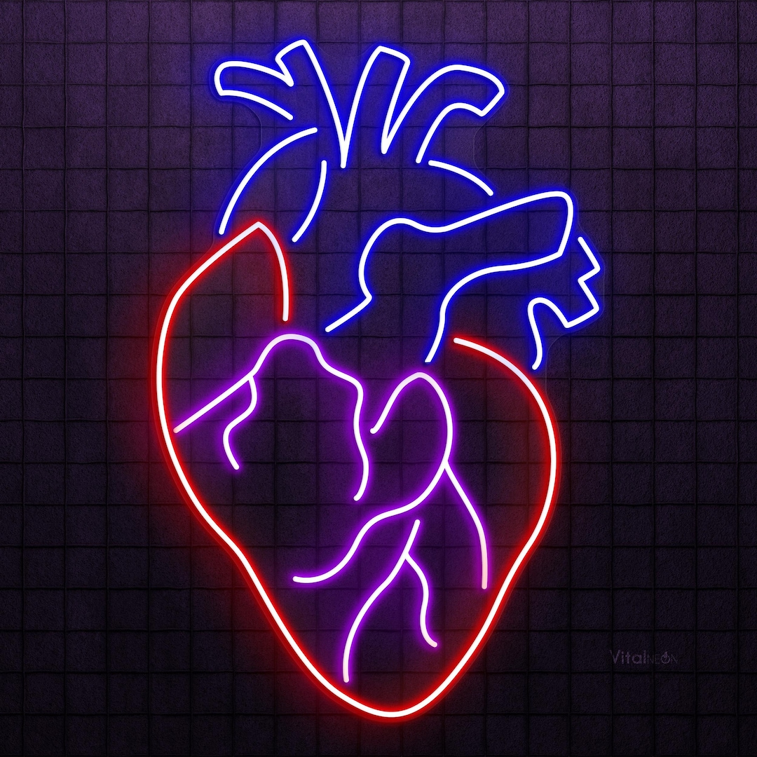 Heart Neon Sign, Heart LED Light, Heart Neon Wall Decor, Hospital LED ...