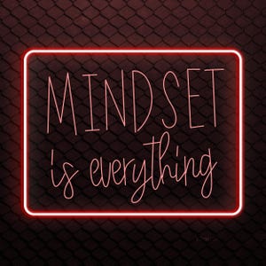 Mindset is Everything Neon Sign, USB 3D Engraved LED Office Decor - Etsy
