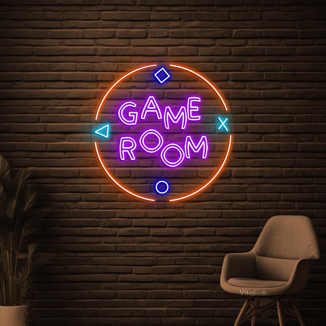 Game Room Neon Sign, Game Room LED Light, Game Zone Wall Decor, Game ...