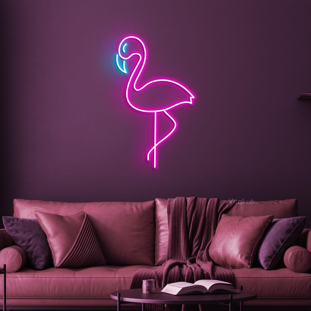 Flamingo Neon Sign, Flamingo LED Light, Birds Shop Wall Decor, Chill ...