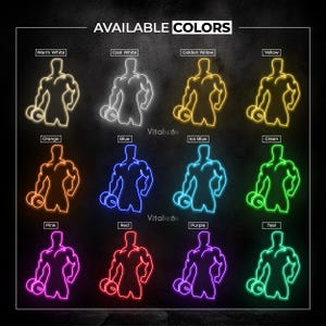 Bodybuilder Neon Sign, Bodybuilder LED Light, Gym Wall Decor, Fitness ...