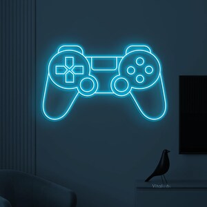 Game Console Neon Sign, Gamepad LED Light, Game Room Wall Decor, Game ...