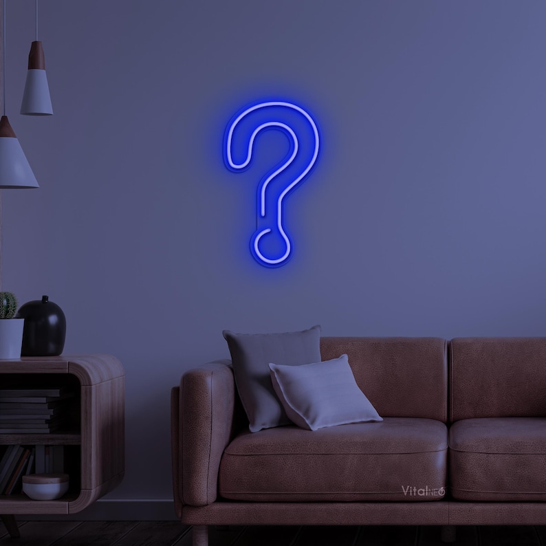 Question Mark Neon Sign, LED Wall Decor - Etsy