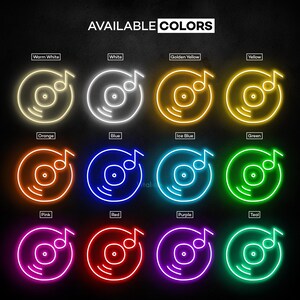 Vinyl Record Neon Sign, Vinyl Record LED Light, Music Records Wall ...