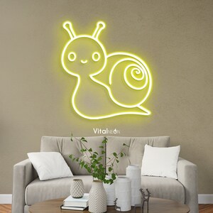 Snail Neon Sign, Cute Snail LED Neon Light, Snail Neon Art, Snail Wall ...
